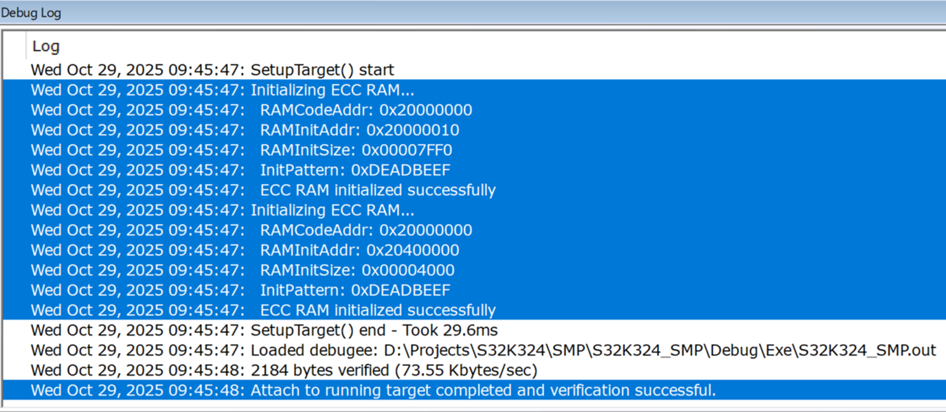 在IAR Embedded Workbench for Arm中使用J-Link Attach NXP S32K3导致对应RAM区域被初始化成0xDEADBEEF